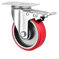 China High Strength Scaffolding Castors with Total Lock Brake and Zinc Plated Finish for Construction Platforms for sale