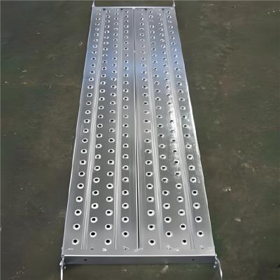 China High-strength steel scaffolding plank with anti-slip surface and hot-dip galvanizing for durable construction walkways for sale