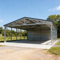 China Prefabricated Steel Frame Building with Large Span Fast Assembly and Seismic Resistance for Industrial Storage for sale