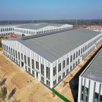 China Hot-dip Galvanized Steel Frame Building with Large Span and High-strength Steel for Commercial Use for sale