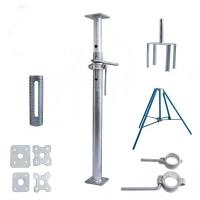 China Galvanized Adjustable Scaffolding Steel Props with Pin and Hole System for Heights Up to 12m for sale