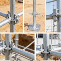 China Q355B Steel 350MM Corrosion-Resistant Ringlock Scaffolding Base System for Construction Projects for sale