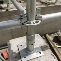 China Q355B Steel 350MM Corrosion-Resistant Ringlock Scaffolding Base System for Construction Projects for sale
