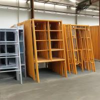 China Galvanized Steel Frame Scaffolding with Caster Wheels and Customizable Sizes for Construction for sale