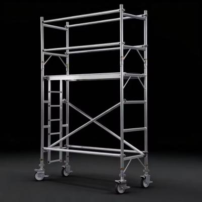 China European Standard 8m 9m 10m Height Lightweight Aluminum-Steel Scaffold Ladder Tower for Construction for sale