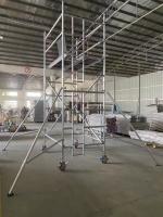 China European Standard 8m 9m 10m Height Lightweight Aluminum-Steel Scaffold Ladder Tower for Construction for sale