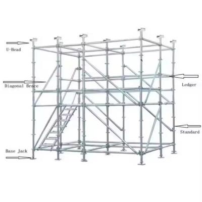China Q355B Steel Ringlock Scaffolding System with Galvanized Surface and Customizable Sizes for Construction for sale