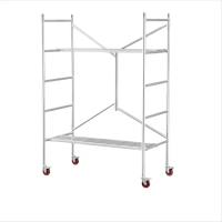 China Foldable Movable Scaffolding with Swivel Casters and Brakes Compact Folding Design Meets OSHA ANSI Standards for sale