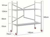 China Foldable Movable Scaffolding with Swivel Casters and Brakes Compact Folding Design Meets OSHA ANSI Standards for sale
