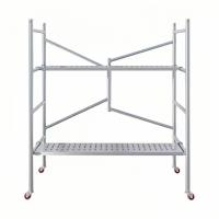 China Foldable Movable Scaffolding with Swivel Casters and Brakes Compact Folding Design Meets OSHA ANSI Standards for sale