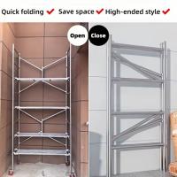 China Foldable Movable Scaffolding with Swivel Casters and Brakes Compact Folding Design Meets OSHA ANSI Standards for sale