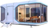 China Luxury Modular Tiny Home with Galvanized Steel Frame, Panoramic Glass Design, and Smart Living System for sale