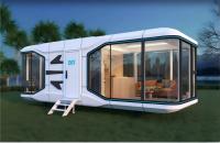 China Model D07 Luxury 40㎡ Mobile Space Capsule House with Panoramic Glass View and Galvanized Steel Frame for sale
