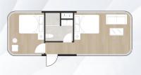 China Model D07 Luxury 40㎡ Mobile Space Capsule House with Panoramic Glass View and Galvanized Steel Frame for sale