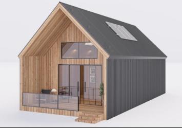China 70m² Corrosion Resistant Wind Resistant Prefabricated Cabin | Luxury Light Steel House for sale