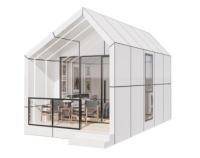 China Lumina Series: 18.7m² Modern Minimalist Prefab Cabin with Pitched Roof for sale