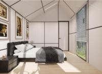 China Lumina Series: 18.7m² Modern Minimalist Prefab Cabin with Pitched Roof for sale