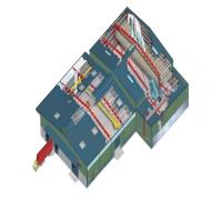 China Durable PEB Steel Structure with Multi-Level Framing, Heavy-Wall Circular Hollow Sections, and CNC Machined Base Plates for sale