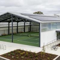 China Durable and Reliable Eco-Friendly Steel Structure Sports Hall with Column-Free Playing Space and Up to 30 m Clear Span for sale