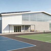 China Durable and Reliable Eco-Friendly Steel Structure Sports Hall with Column-Free Playing Space and Up to 30 m Clear Span for sale