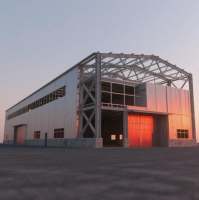China Prefab Steel Structure Warehouse with Clear Span Design, Roof Light Belts & Ventilation for sale