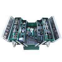 China Bestseller 85-piece Chromium-vanadium Steel Auto Repair Tool Set Including Socket Wrenches 24-teeth Toolbox for sale