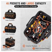 China In Stock New Style 17Inch Heavy Duty Zipper Closure Thickened Wear Resistant Oxford Cloth Portable Storage Tool Bag for sale