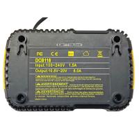 China Compatible Dewt DCB118 Fast Charger 20V Lithium-Ion Battery for Electric Tools Cordless Drills AC100-240V One Year Warranty for sale