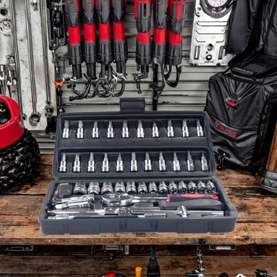 China Larissa HT27 OEM Multifunctional Auto Repair Tool Box Set with Customizable Socket Ratchet Wrench Hard Case for Car Maintenance for sale