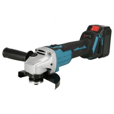 China 21V Cordless Brushless Motor Angle Grinder with 125mm Grinding Disc and Slide Switch 4.0Ah Battery for Industrial Use for sale
