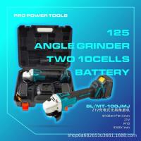 China High-Performance 21V Brushless Cordless Angle Grinder with 4.0Ah Lithium-Ion Battery for Professional Cutting and Polishing for sale