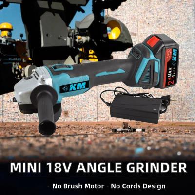 China Rechargeable 21V DIY Industrial Electric Polishing Machine Cordless 4.5in Stainless Steel Grinding Disc Angle Grinder for sale