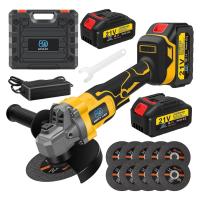 China 21v Brushless Portable Power Tools Colorful Medium 125mm Cordless Variable Speed Angle Grinder 115mm Electric Cut for sale