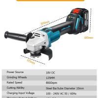 China 21v Brushless Portable Power Tools Colorful Medium 125mm Cordless Variable Speed Angle Grinder 115mm Electric Cut for sale