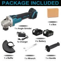 China 21v Brushless Portable Power Tools Colorful Medium 125mm Cordless Variable Speed Angle Grinder 115mm Electric Cut for sale