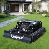 China European Spot Gas Powered Remote Lawn Mower All Terrain Crawler Grass Cutter in Stock, High Power Strong Cutting Force Suit for sale