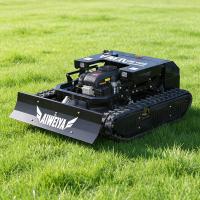 China European Spot Gas Powered Remote Lawn Mower All Terrain Crawler Grass Cutter in Stock, High Power Strong Cutting Force Suit for sale