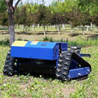 China European Spot in Stock Tracked Remote Control Lawn Mower with Adjustable Cutting Height, Supports 45 Degree Slope Climbing for sale