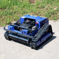 China European Spot in Stock Tracked Remote Control Lawn Mower with Adjustable Cutting Height, Supports 45 Degree Slope Climbing for sale