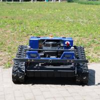 China European Spot in Stock Tracked Remote Control Lawn Mower with Adjustable Cutting Height, Supports 45 Degree Slope Climbing for sale