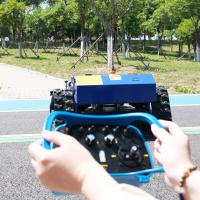 China European Spot High Chassis Remote Control Tracked Mower Avoid Fruit Tree Branches Hilly Wasteland Lawn Mowers for sale