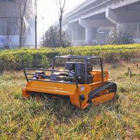 China US Spot 2026 Hot Selling Remote Control Lawn Mower 1000mm Width Optional All Terrain Crawler Design Garden Orchard for sale
