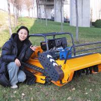 China US Spot China Popular Petrol Tracked Remote Control Lawn Mower - Self-Propelled Crawler Hillside Grass Weeding Tool for sale