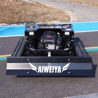 China US Spot CE All Terrain Crawler Remote Control Lawn Mower, High Slope Mountain Land Clearing, Large Cutting Blade for sale