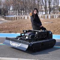 China US Spot Off-road Crawler Remote Control Lawn Mower Steep Slope Climbing, Garden Waste Land Mowing Lawn Mower for sale