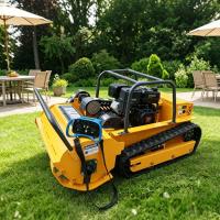 China US Spot EPA Certified RC Lawn Mower Robot Wireless Control Flexible Steering Lawn Trimming Orchard Weeding Low Fuel Consumption for sale
