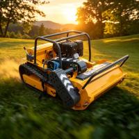 China US Spot EPA Certified RC Lawn Mower Robot Wireless Control Flexible Steering Lawn Trimming Orchard Weeding Low Fuel Consumption for sale