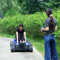 China US Spot New CE Professional Weeding Machinery for Forest and Slope Land Gasoline All Terrain Lawn Mower for sale