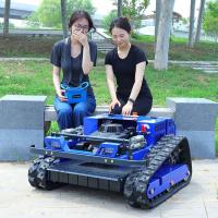 China US Spot Long Distance Wireless RC Lawn Mower Robotgasoline  Thickened Anti-slip Crawler Flexible Steering Full Coverage Cutting for sale