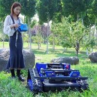 China US Spot Long Distance Wireless RC Lawn Mower Robotgasoline  Thickened Anti-slip Crawler Flexible Steering Full Coverage Cutting for sale